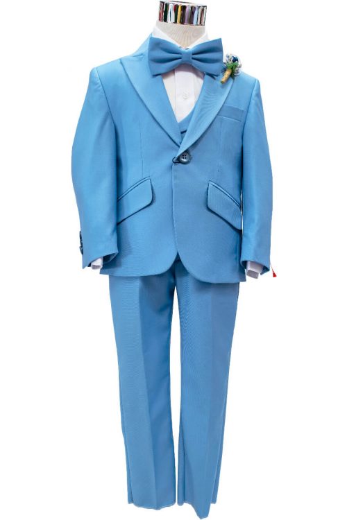 PRS-300-15E Boy’s Soft Cerulean Blue Suit – BijanKids