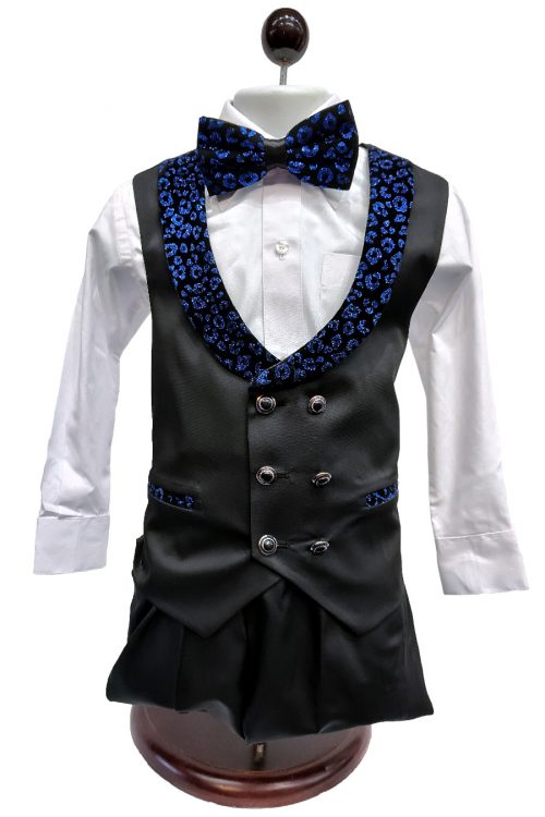 BJ8005-10A Royal Leopard Glitter Tuxedo suit - BijanKids